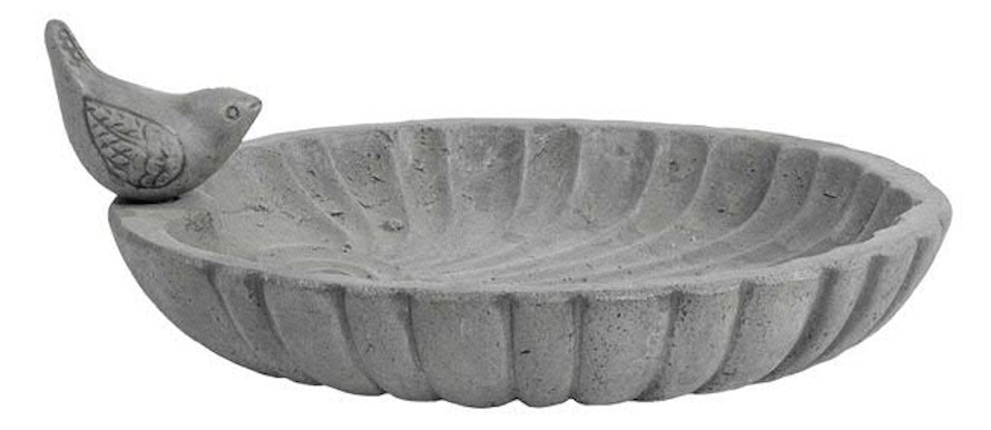 Vogelbad Schale mit Vogelfigur - Outdoor Cement | Terrapalme Heim- und ...