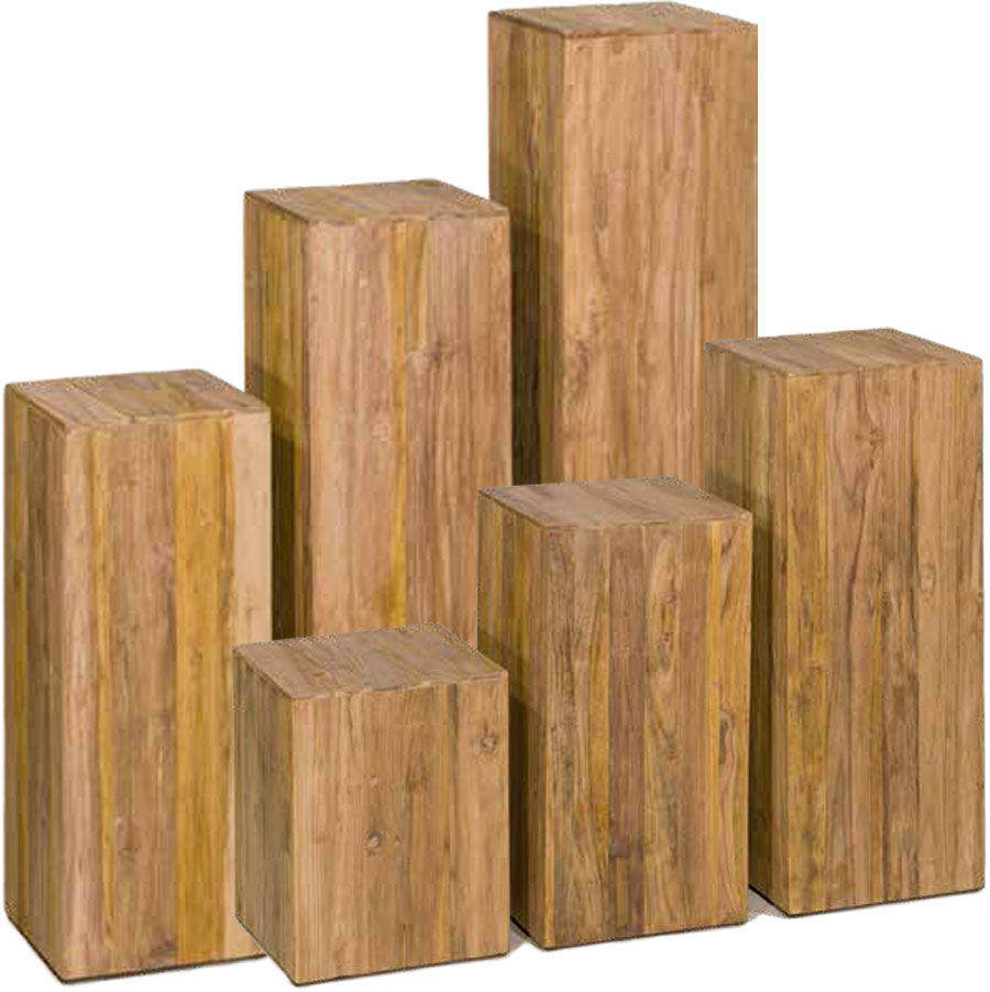Teakholz Dekosaule recycled teak