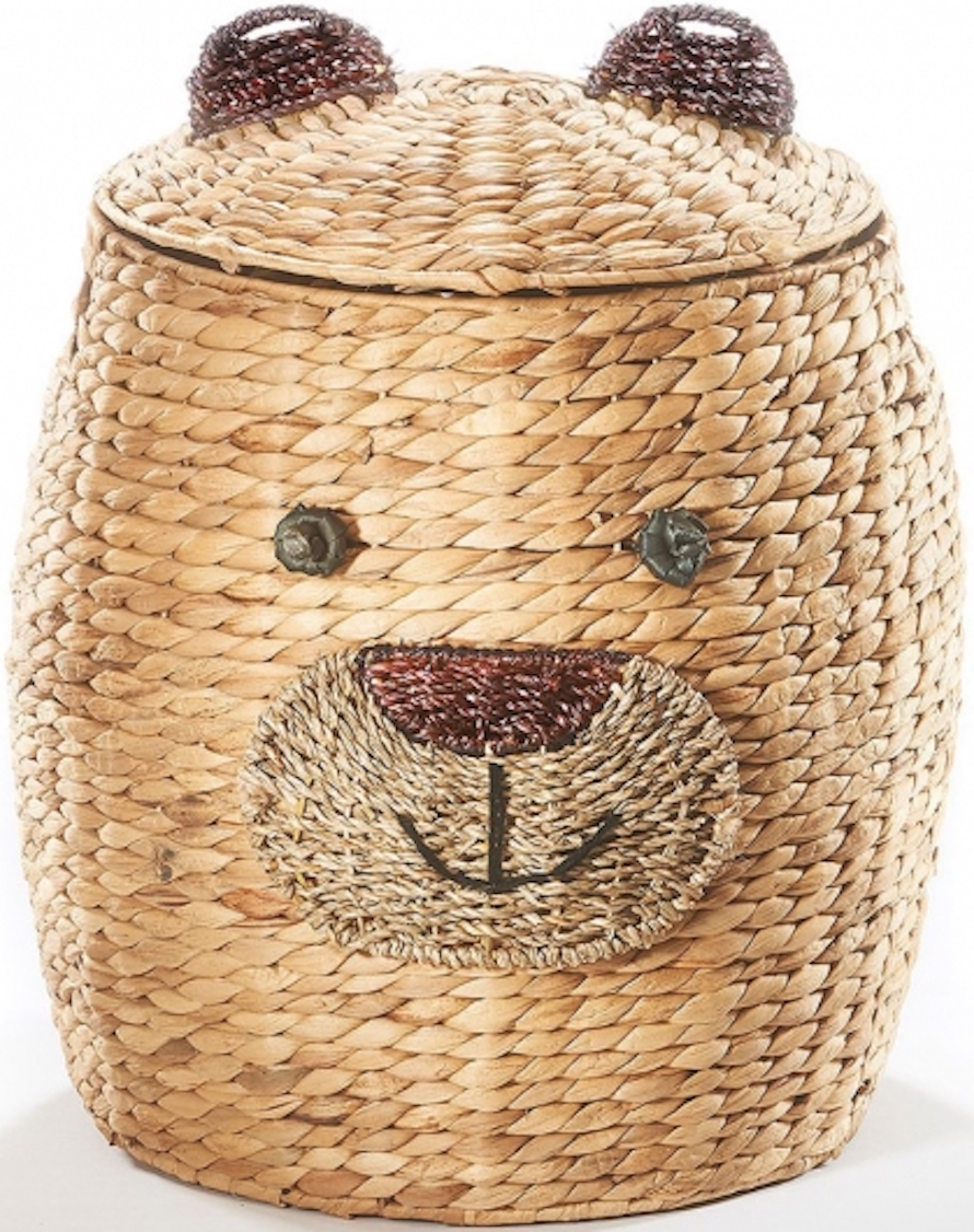 Bär Wäschebehälter aus Wasserhyazinthe 42 cm | Terrapalme Heim- und ...