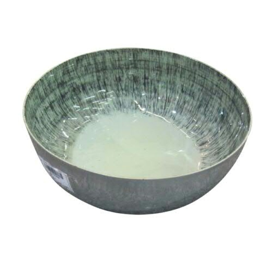 Metall Schale mit Emaille hellgrün | Terrapalme Heim- und Gartenshop